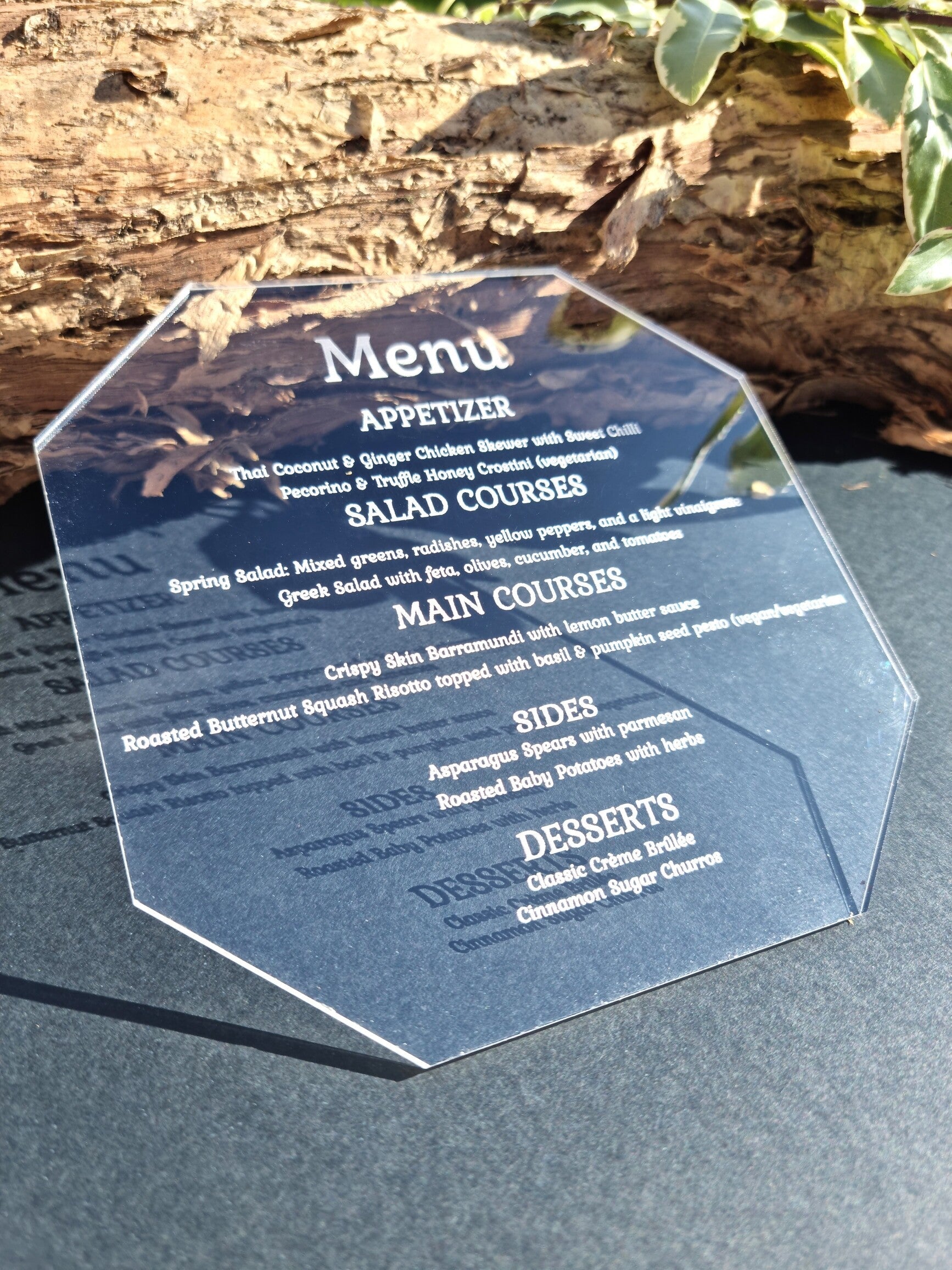 Crystal Menu – Divineworkz Engraving